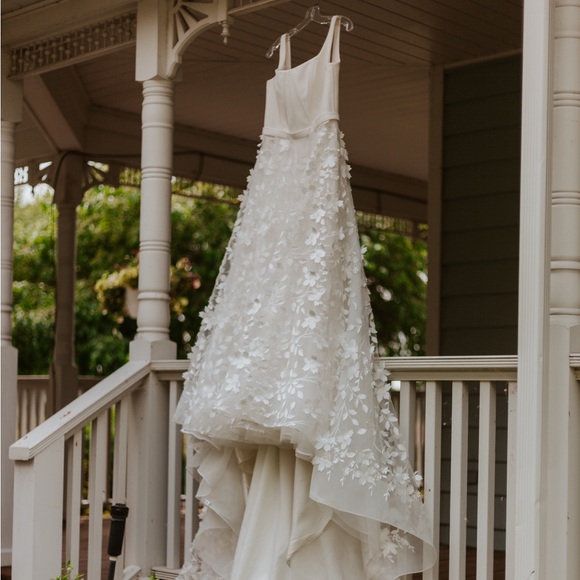 colby john | Dresses | Rare Colby John White 3d Floral Wedding Dress ...